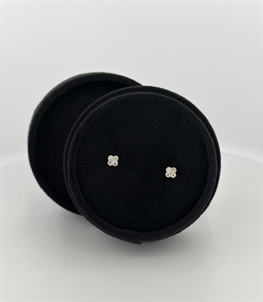Yellow Gold Diamond Stud Earrings – King Arthur Jewelry